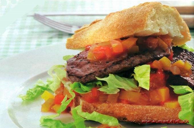 Varm sandwich med bøf og salsa - opskrift på super-sandwich