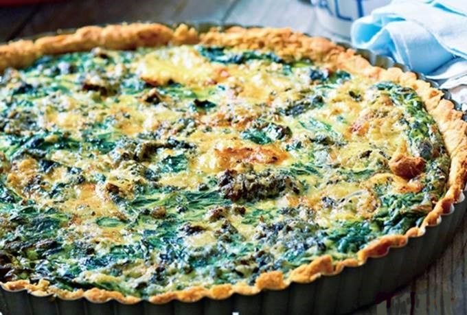 Spinattærte med ricotta og æg opskrift